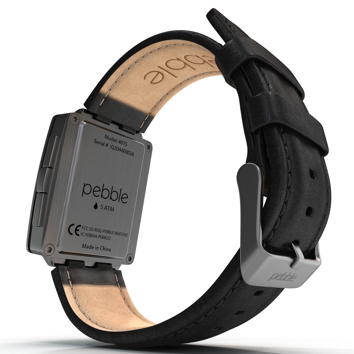 3d model pebble steel smartwatch