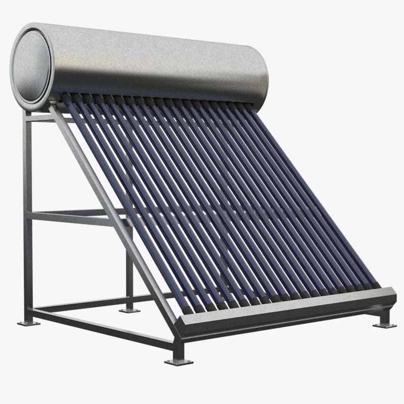 water tank solar 3d model