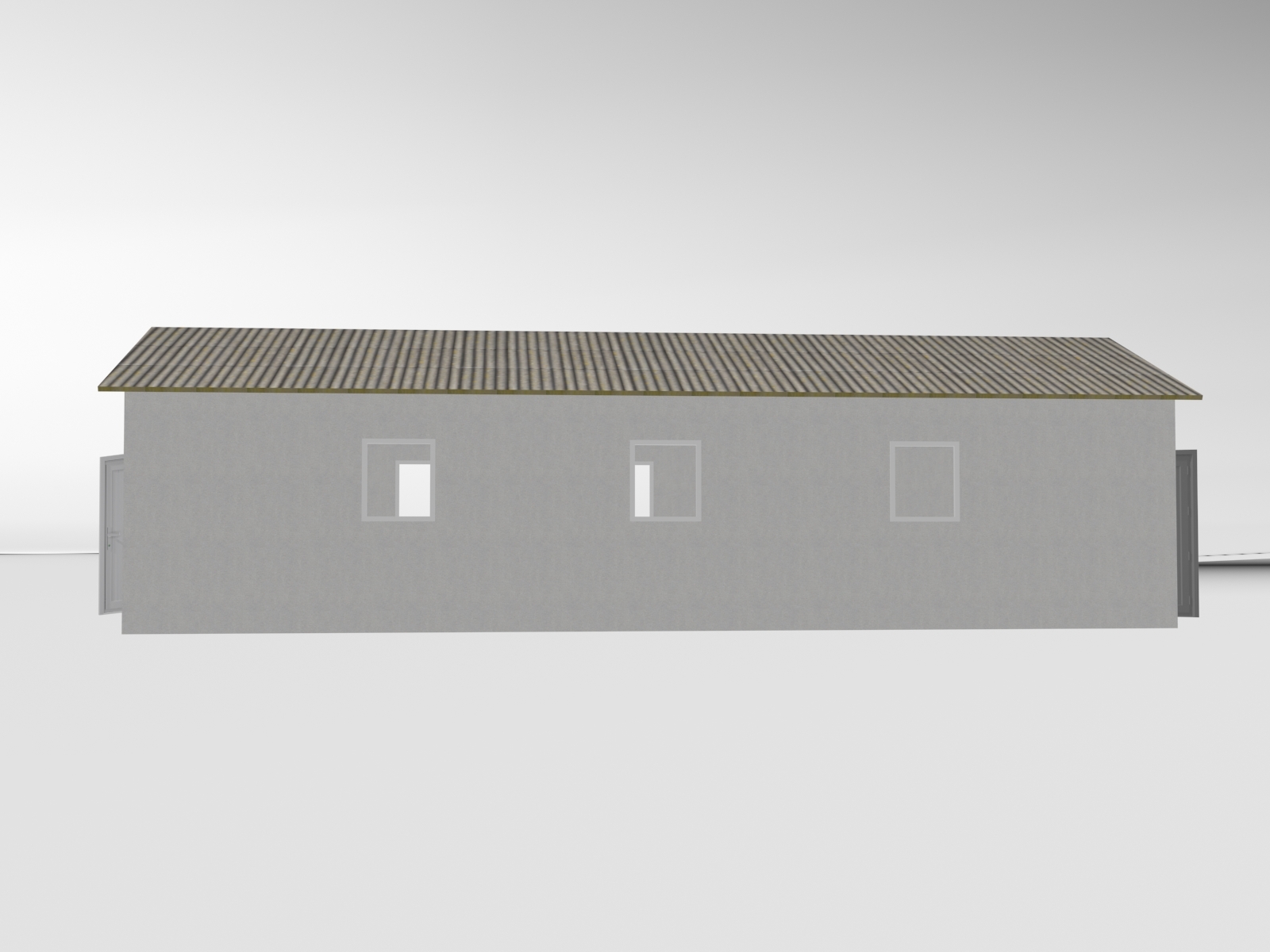 3d rundown military office model