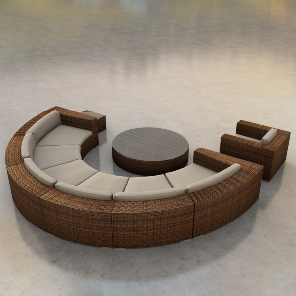 3ds max circular sofa