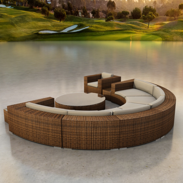 3ds max circular sofa