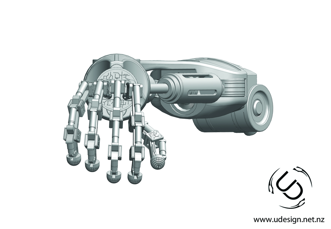 3d ige terminator t-800 arm formats