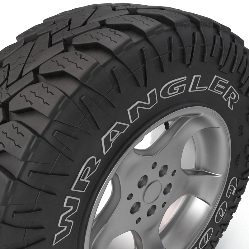 3d model goodyear wrangler tire