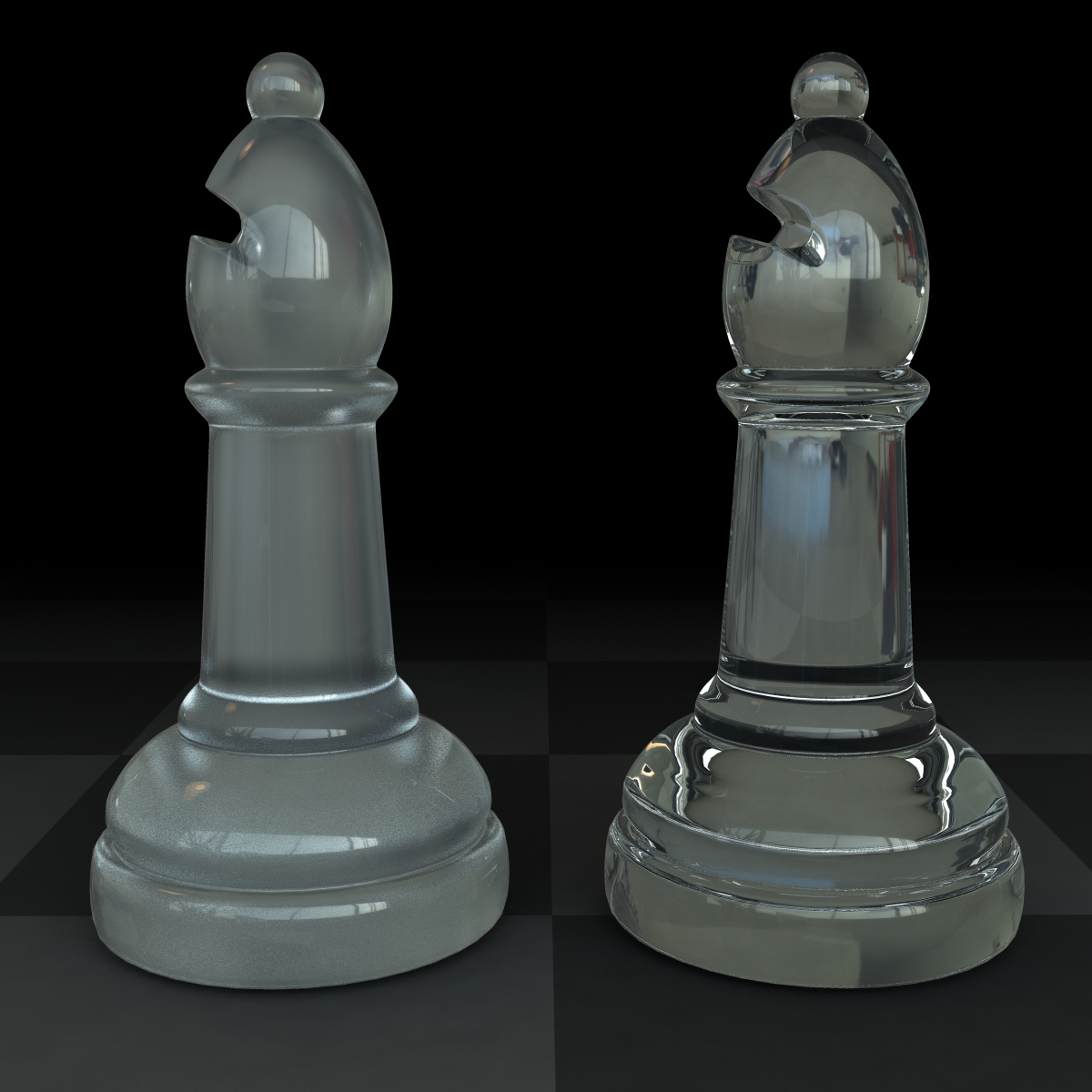glass bishop chess piece 3d obj