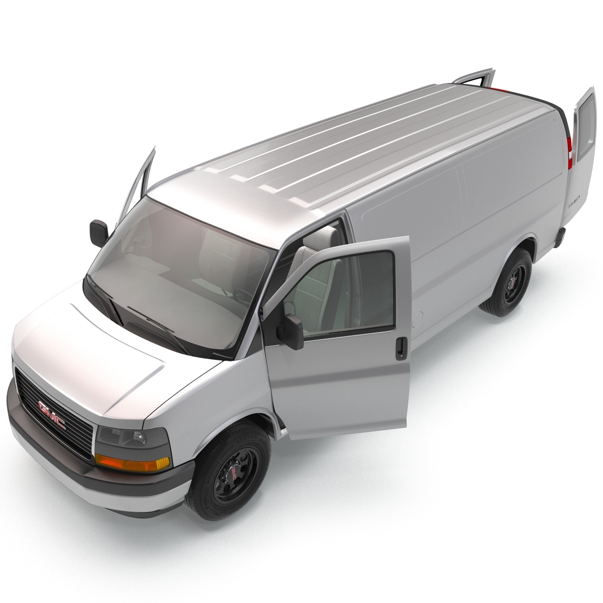 3d model of gmc savana cargo van