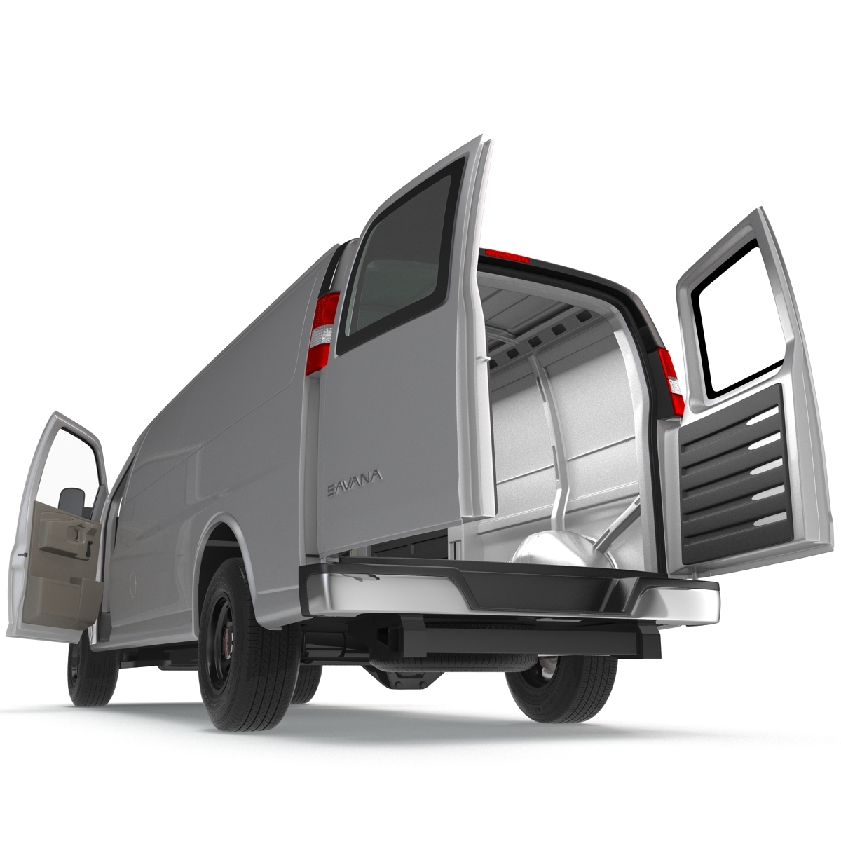 3d model of gmc savana cargo van