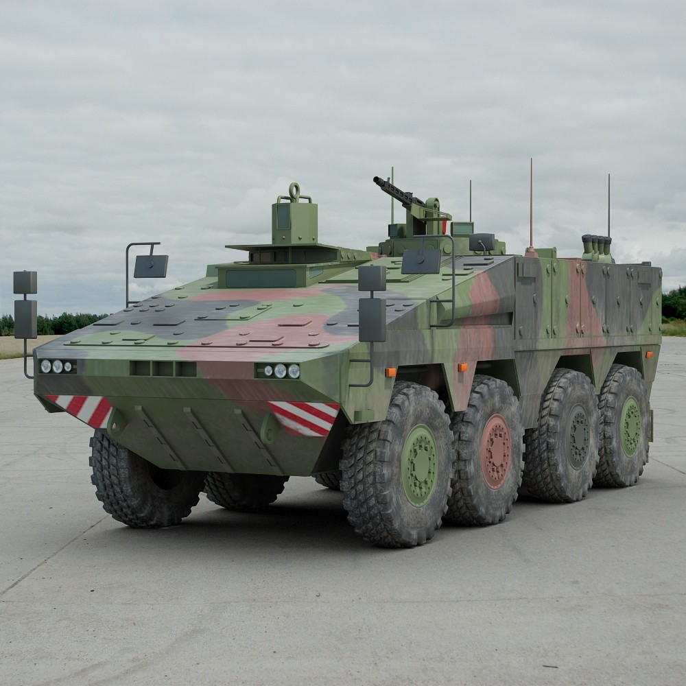 modern boxer mrav military vehicle 3d max