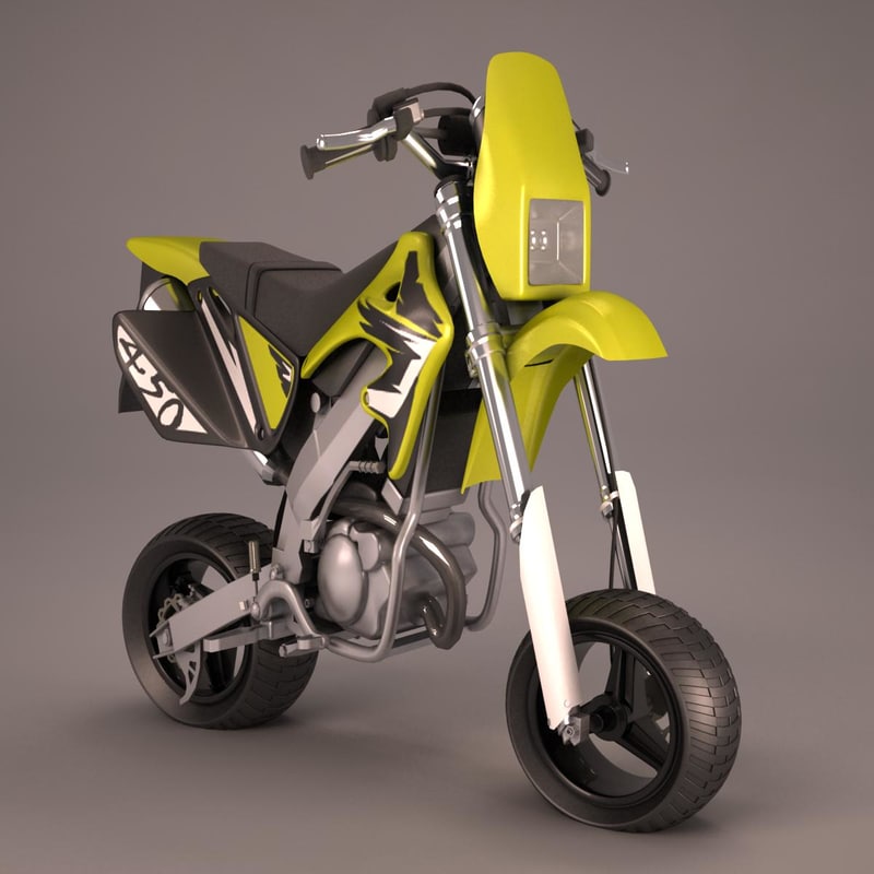 mini motocross bike 3d model
