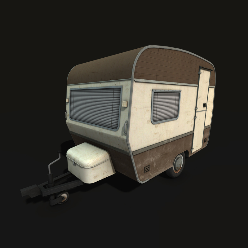 caravan trailer 3d max