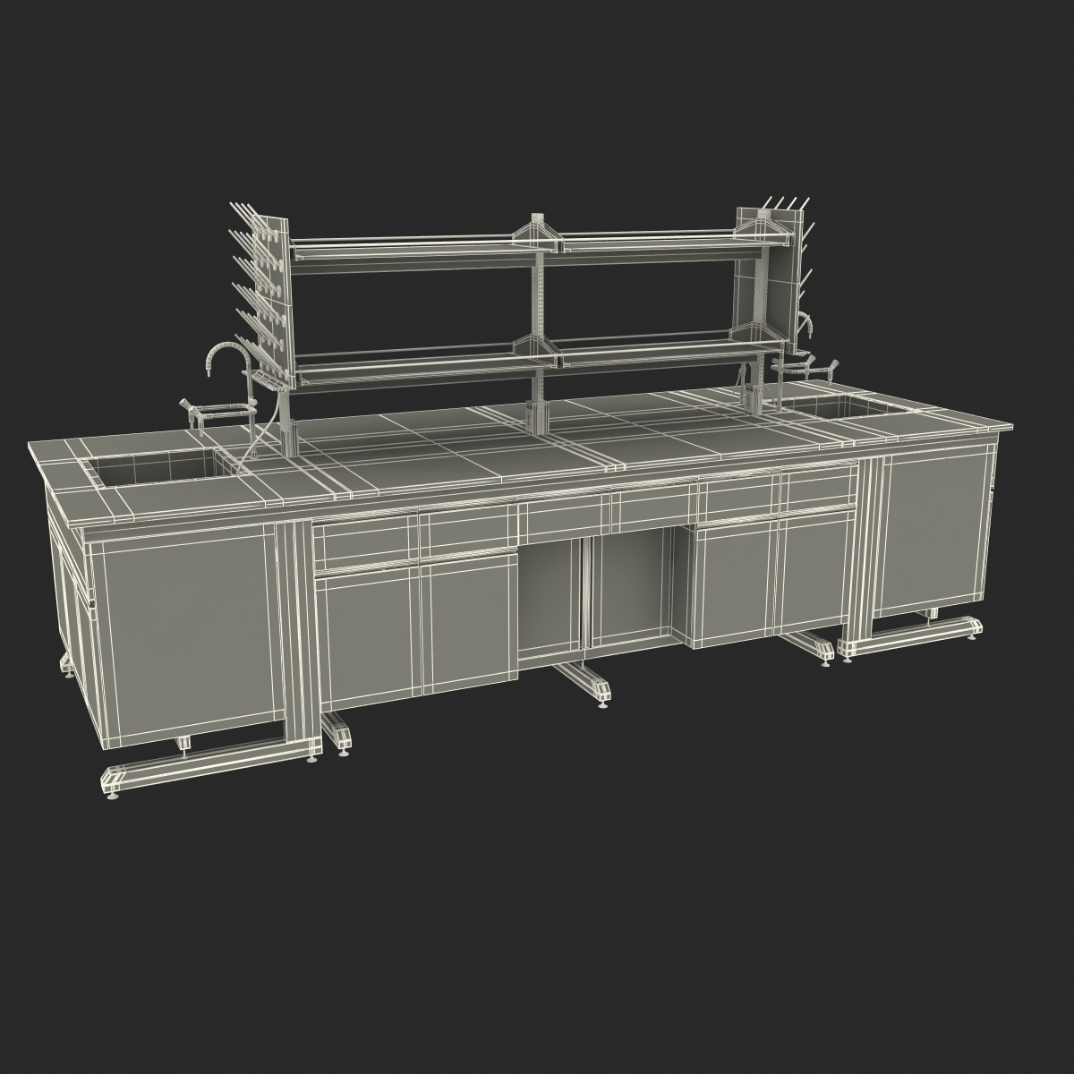 3d laboratory table design model