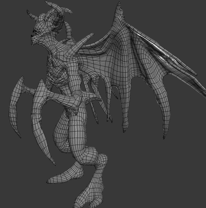 demon monster 3d obj