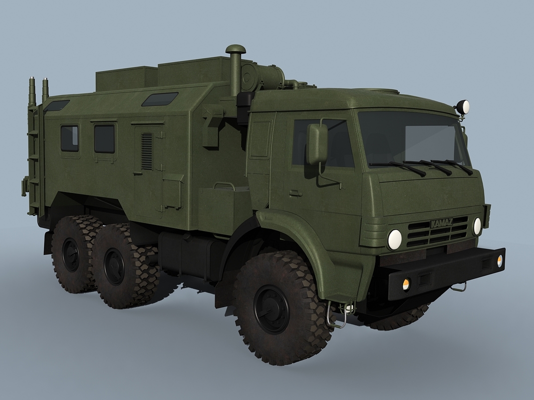 russian kamaz trucks 3d model