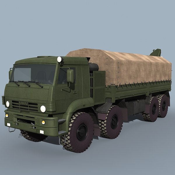 russian kamaz trucks 3d model