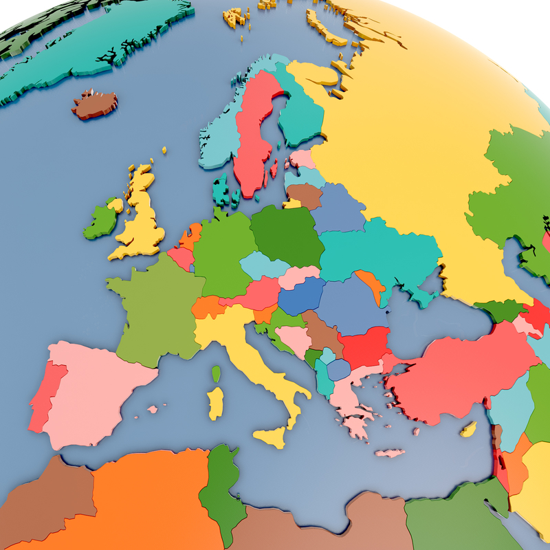3d country world globe model