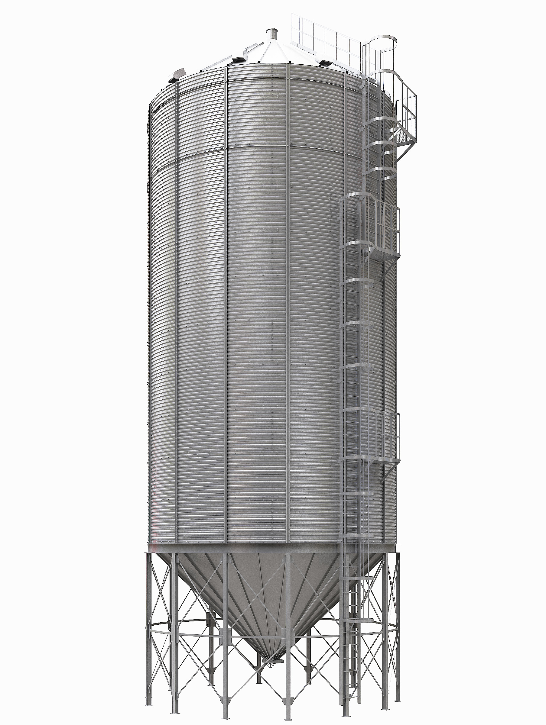 realistic silos 3d max