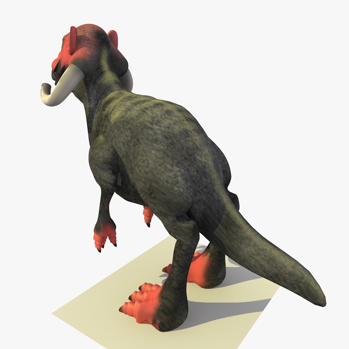 mutant alien t-rex cartoon 3d model