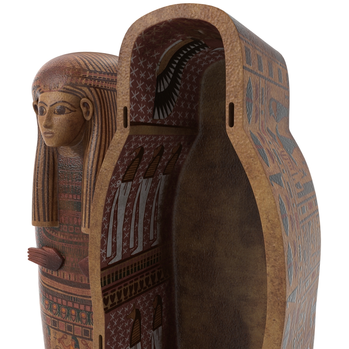 egyptian sarcophagus 3 3d model