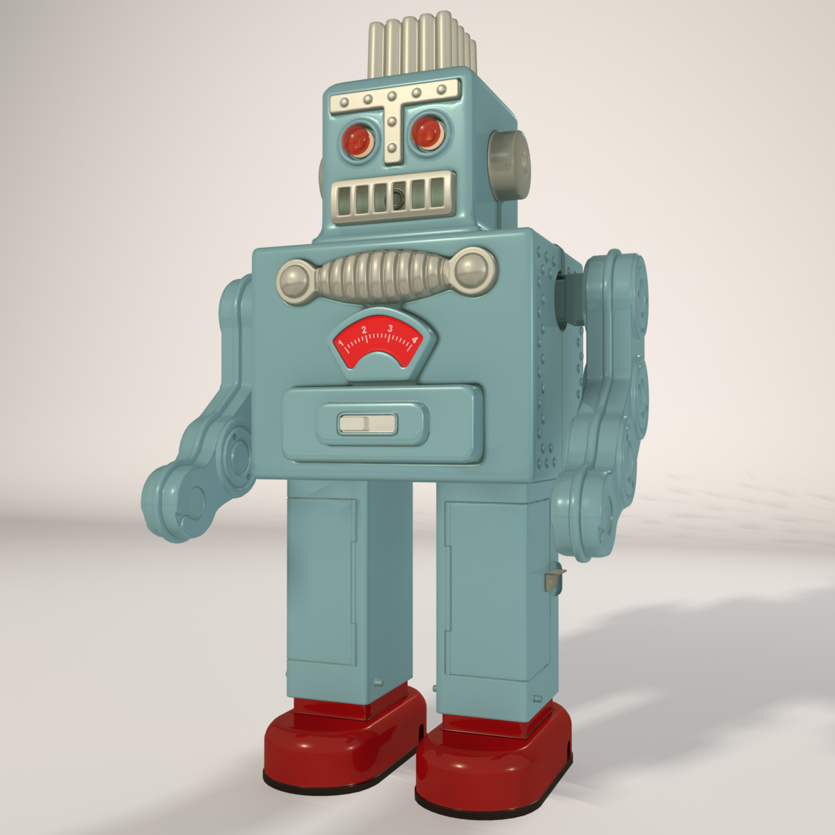 3d max vintage toy robot