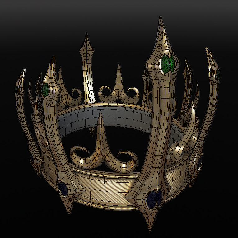 3d crown evil king