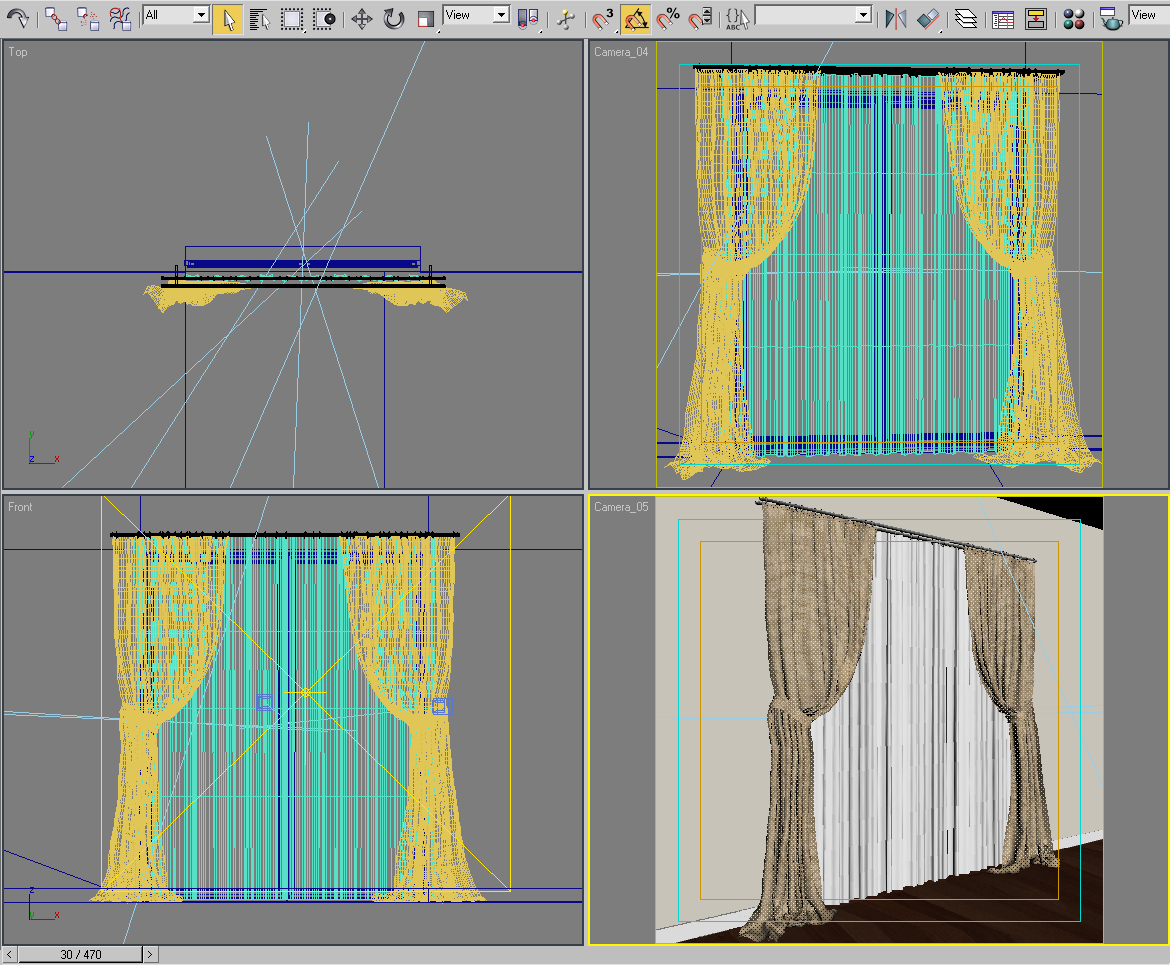 curtain 3d model