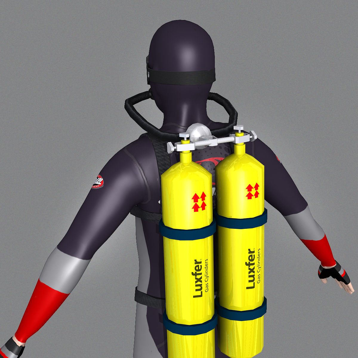 3d model scuba diver