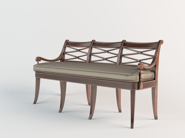 3d theodore alexander bench model