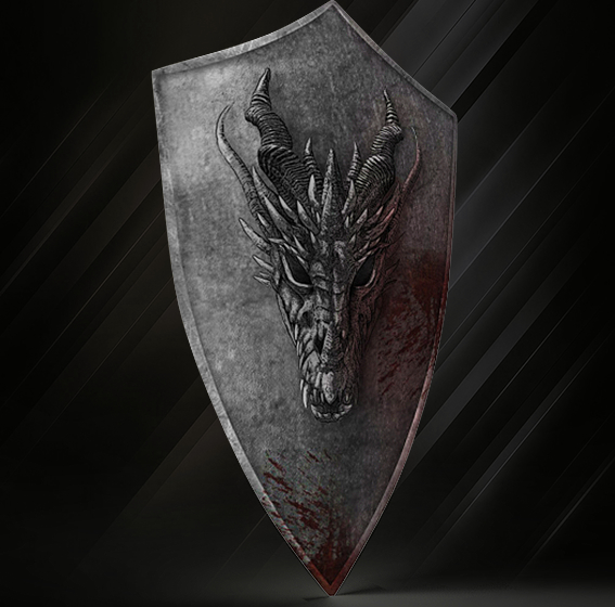 3d dragon shield model