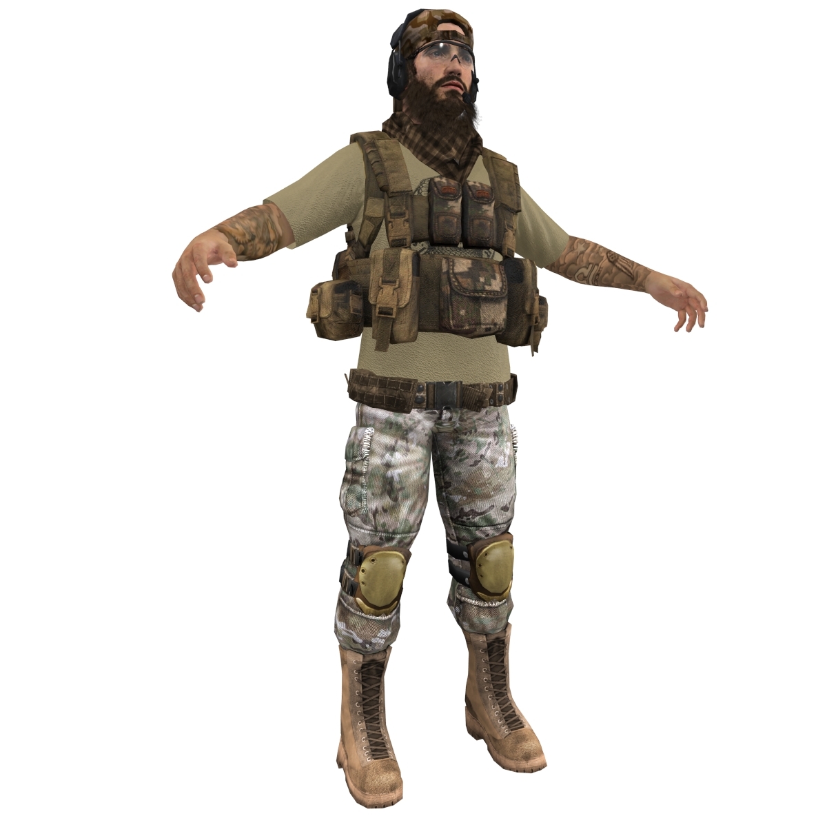 3d model mercenary soldier