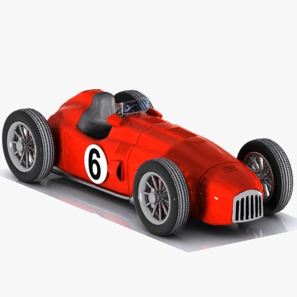 3d cartoon vintage racing model