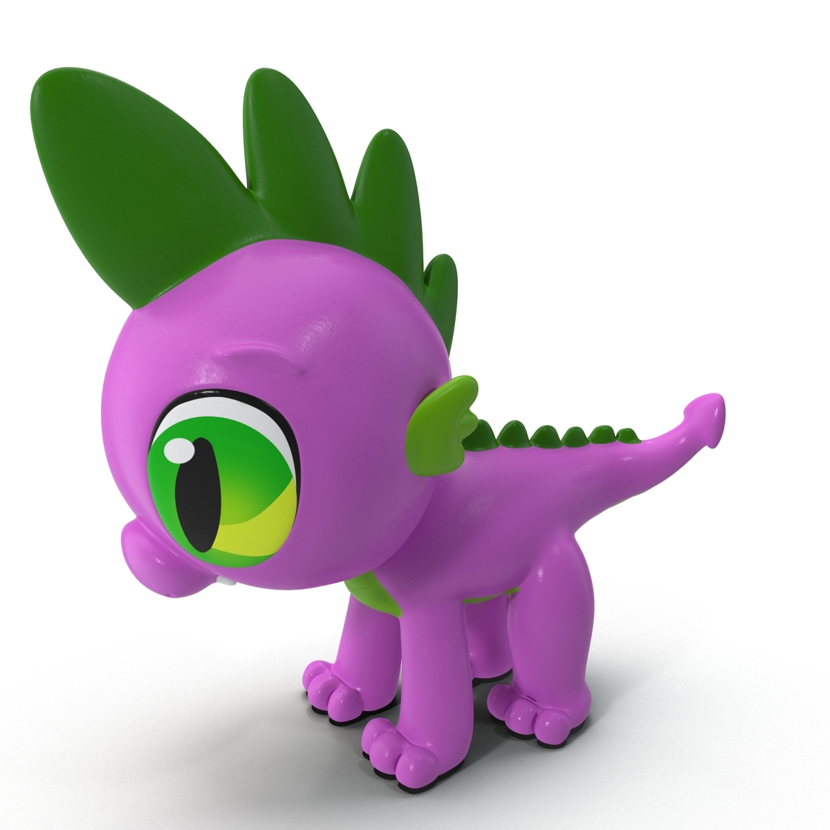 little pony spike toy 3d model