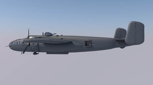 b-25 bomber 3d model
