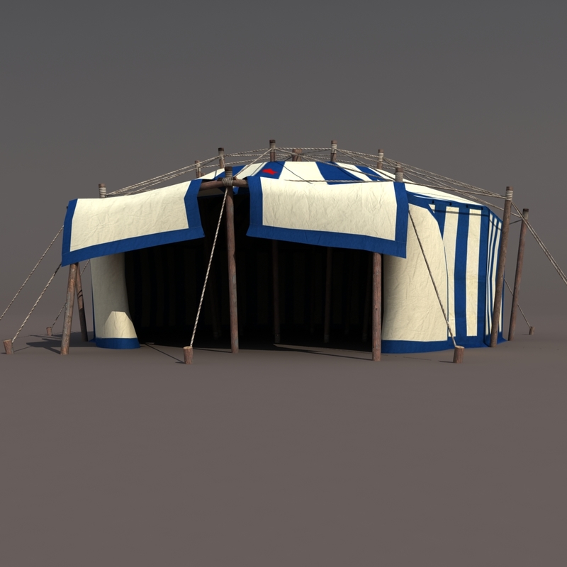 3d circus tent modelled