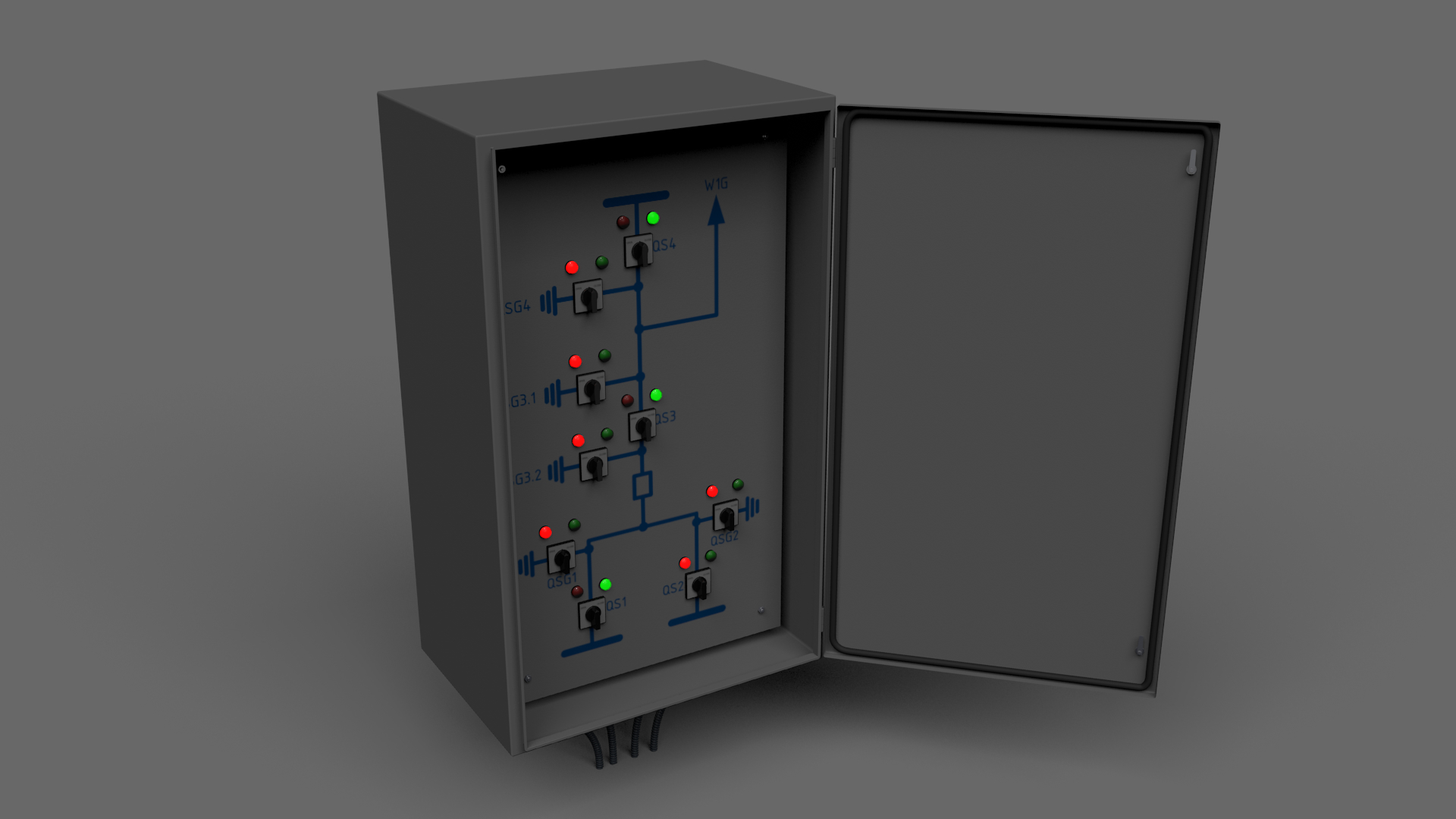 substations control switches 3d model