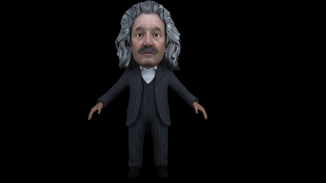 3d model albert einstein