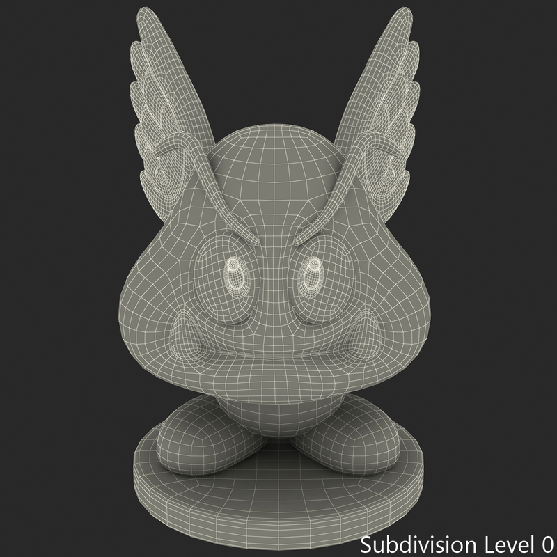 3d model flying goomba toy