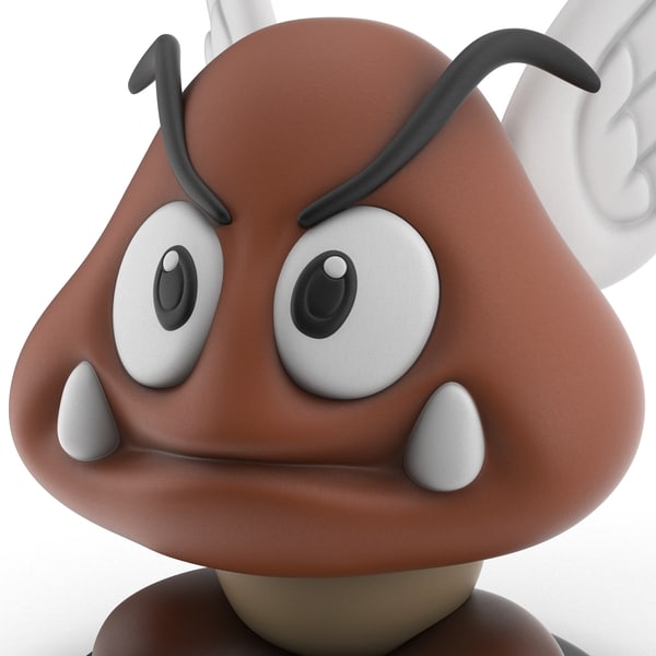 3d model flying goomba toy