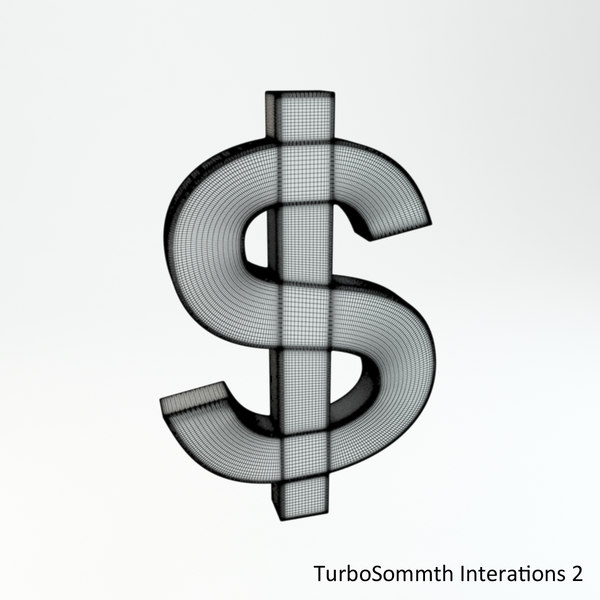 dollar sign 3d model