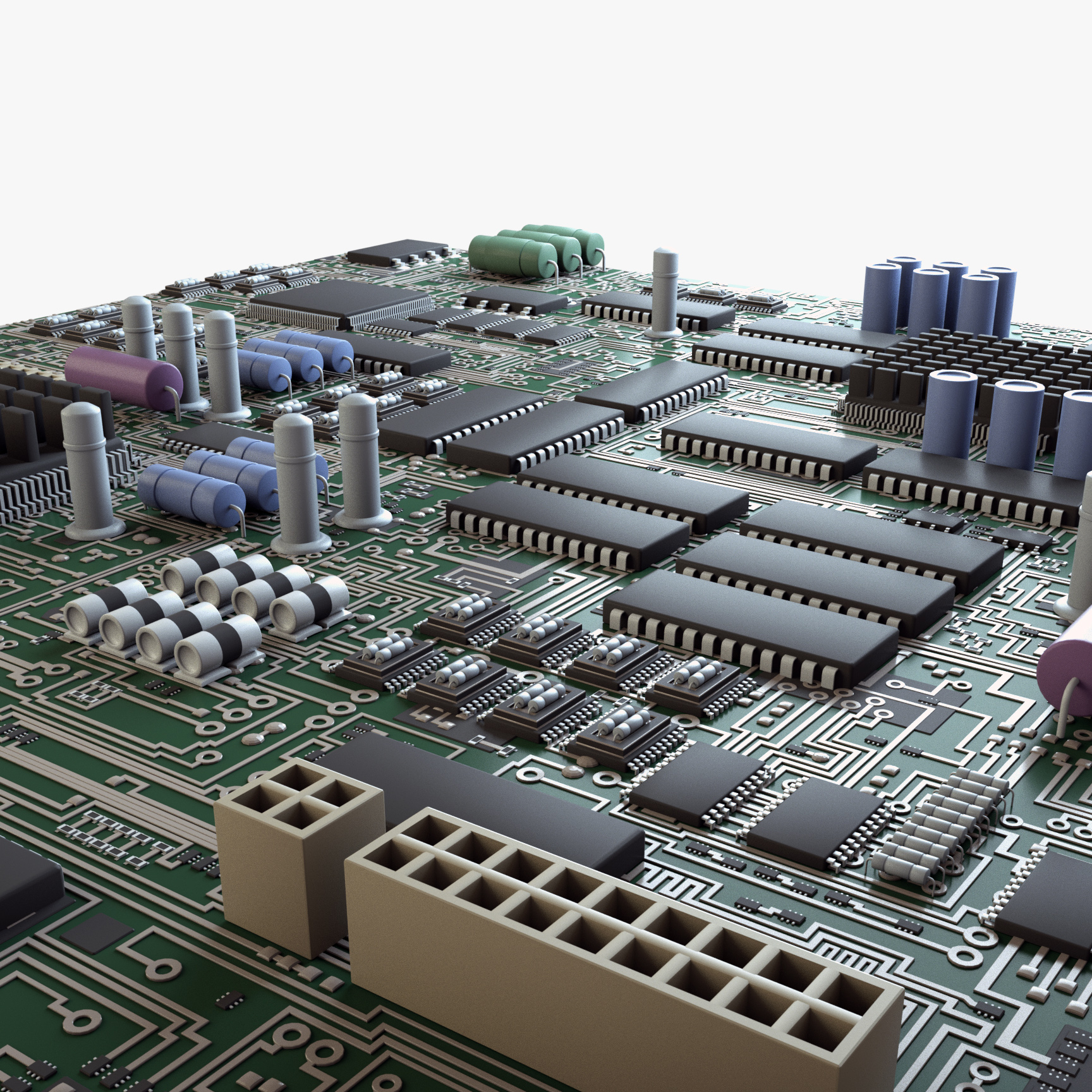 3ds max electronic circuit board seamless