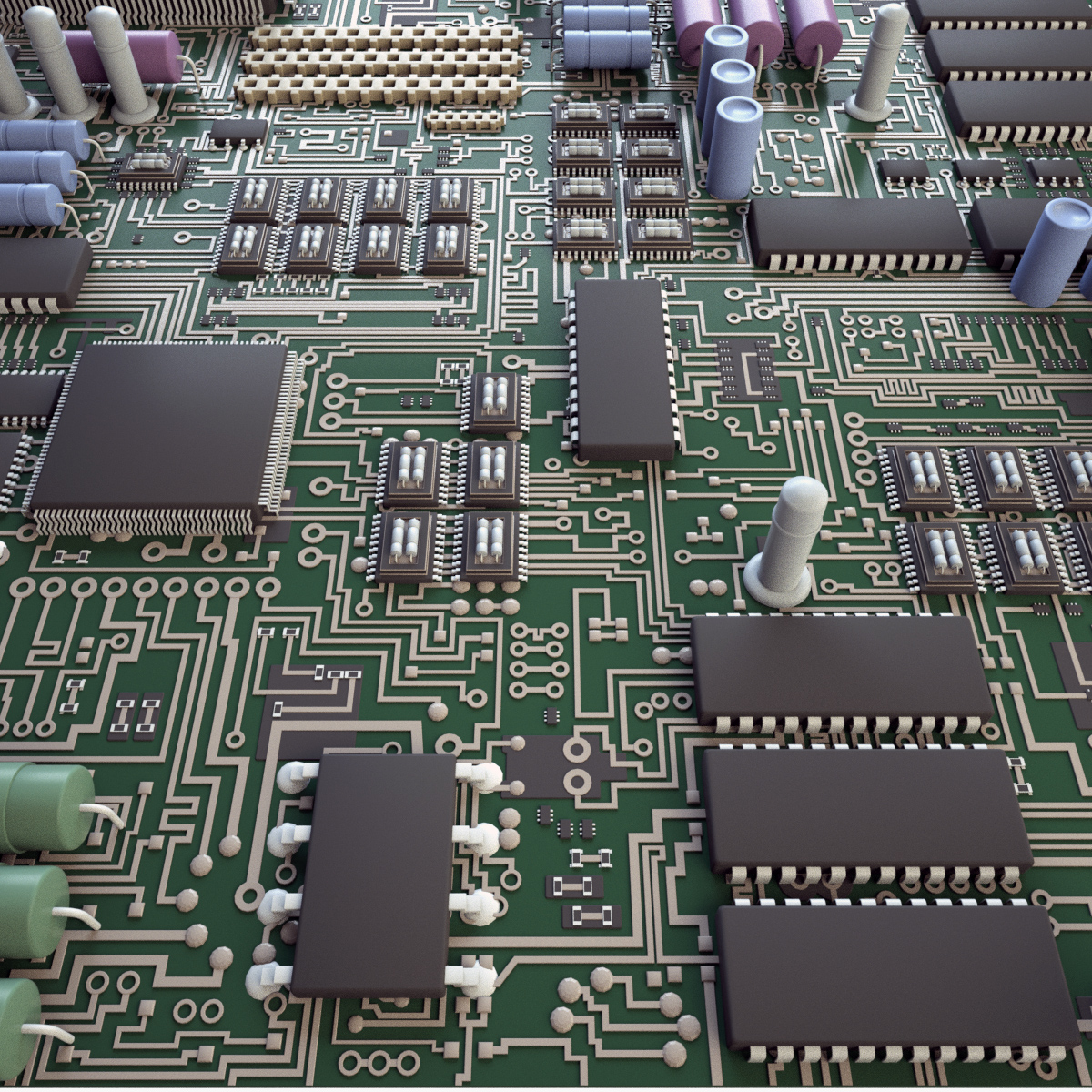 3ds max electronic circuit board seamless