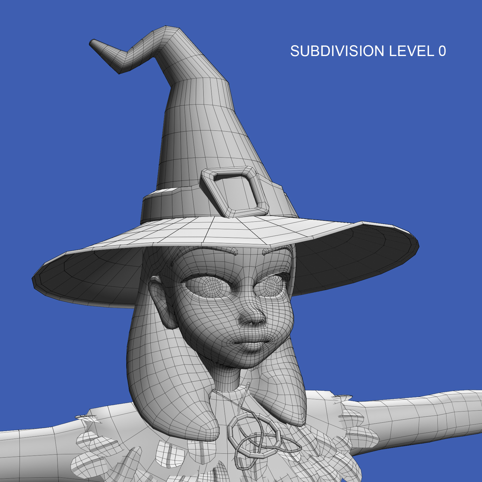 3d model witch mesh