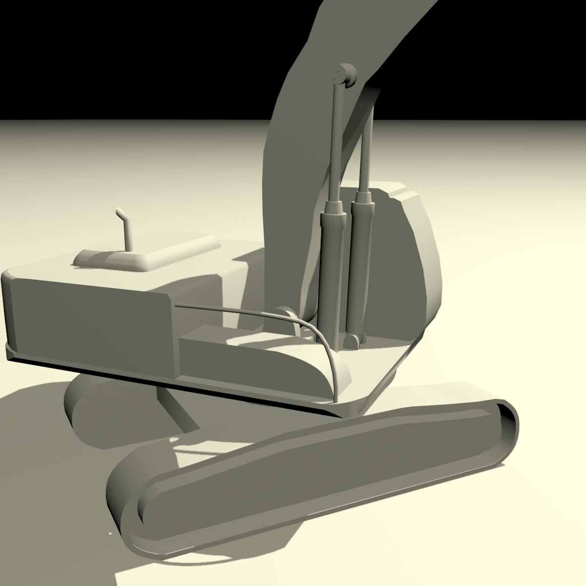 3d excavator animation model