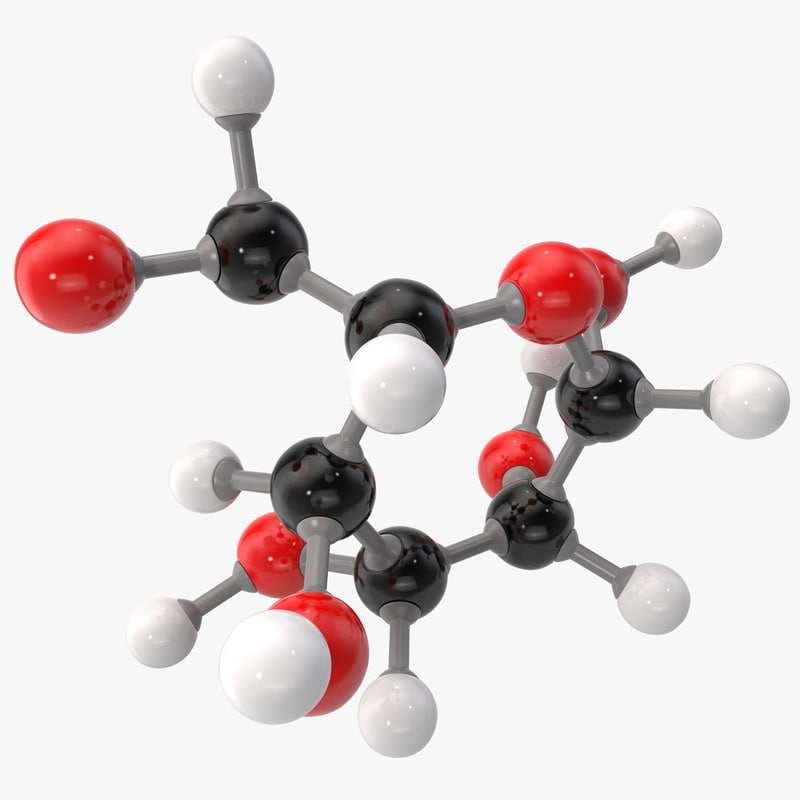 3ds max glucose molecular modeled