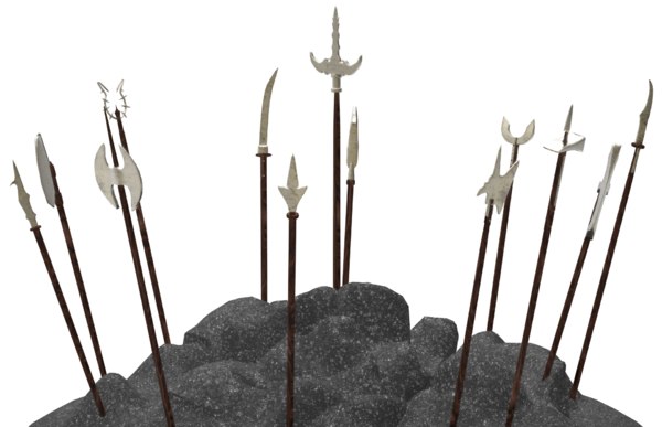 modelo 3d Alabarda de glaive de metal bajo poli - TurboSquid 1825121