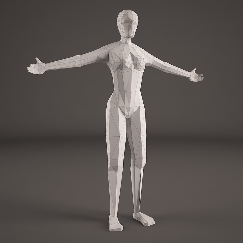 3d model woman figure