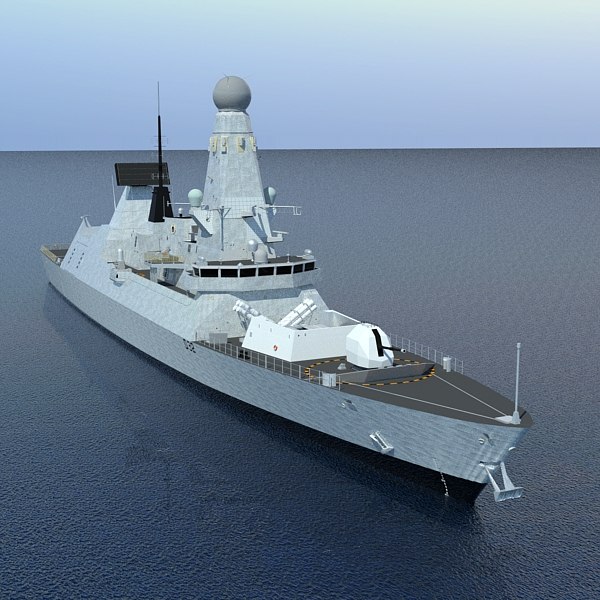 Typ 45 Zerstörer HMS Daring D32 3D-Modell - TurboSquid 837666