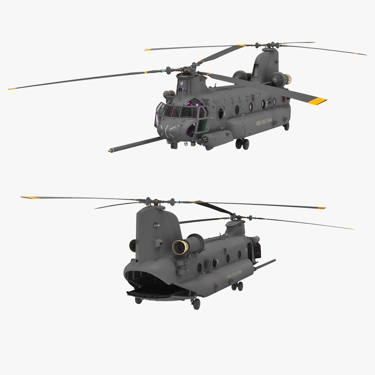 3d mh 47 chinook model