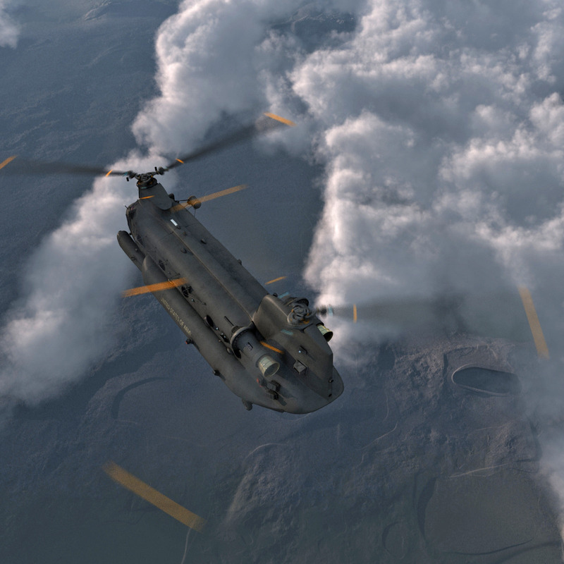 3d mh 47 chinook model