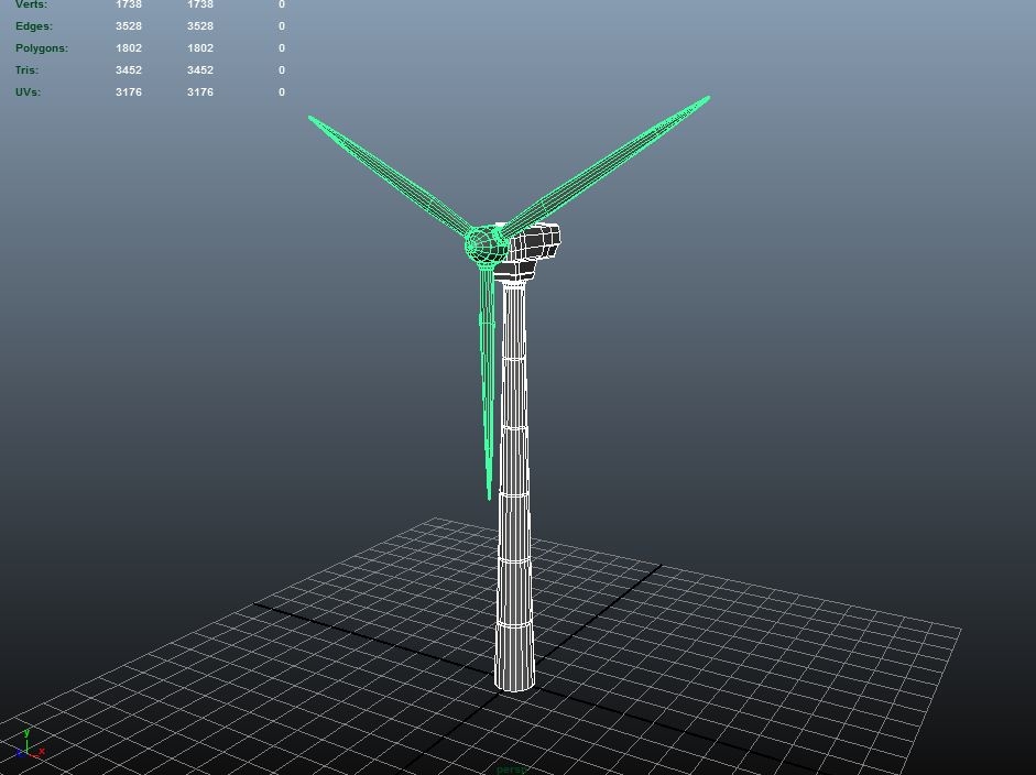 wind turbine 3d obj
