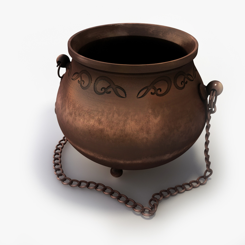 3d model of cauldron contains
