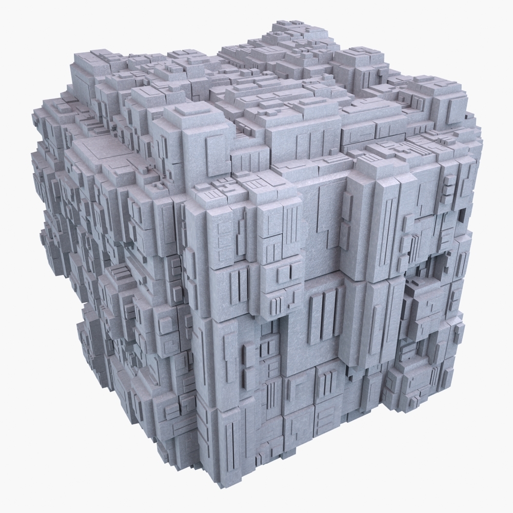 3d model sci-fi cube mht-05